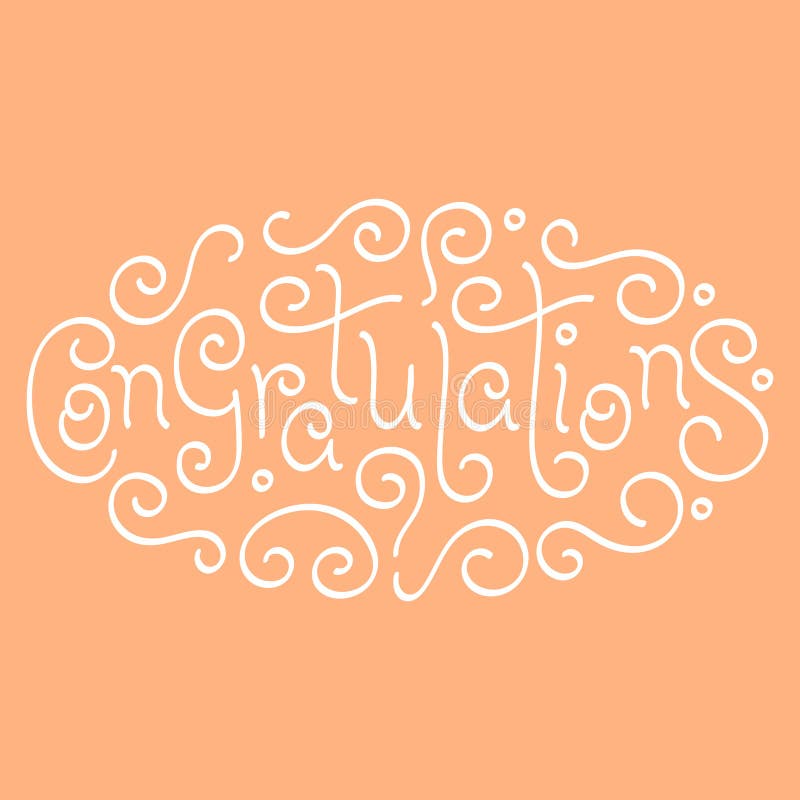 Congratulations in Round Shape Stock Vector - Illustration of ...