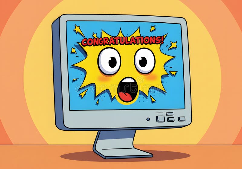 Congratulations on Screen Cartoon - Generated Using Ai Stock ...