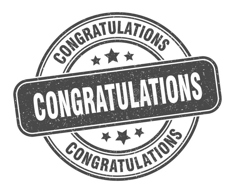 Congratulations Stamp. Congratulations Label. Round Grunge Sign Stock ...