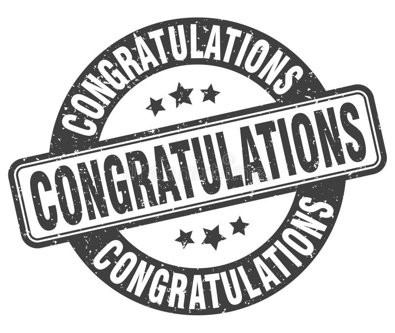 Congratulations Stamp. Congratulations Label. Round Grunge Sign Stock ...