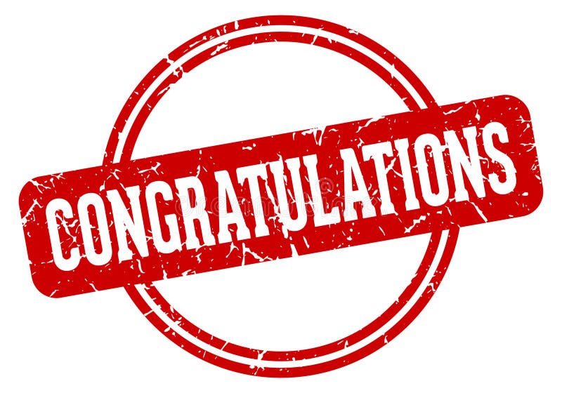 Congratulations. Congratulations Round Pink Label Isolated on ...