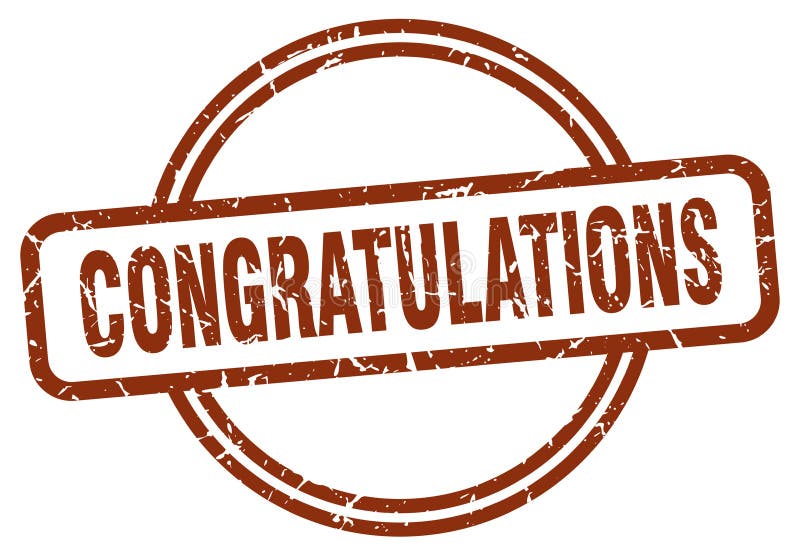 Congratulations Stamp. Congratulations Round Vintage Grunge Label Stock ...