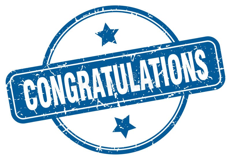 Congratulations Stamp. Congratulations Round Vintage Grunge Label Stock ...