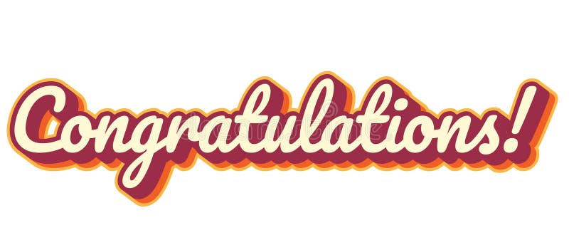 `Congratulations` sticker stock vector. Illustration of headline ...