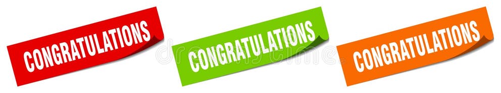 Congratulations Sticker. Congratulations Square Isolated Sign Stock ...