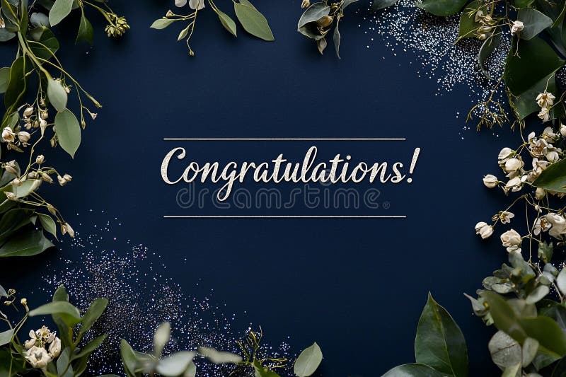 Congratulations Text on Pastel Green Background with Ribbon Stock ...