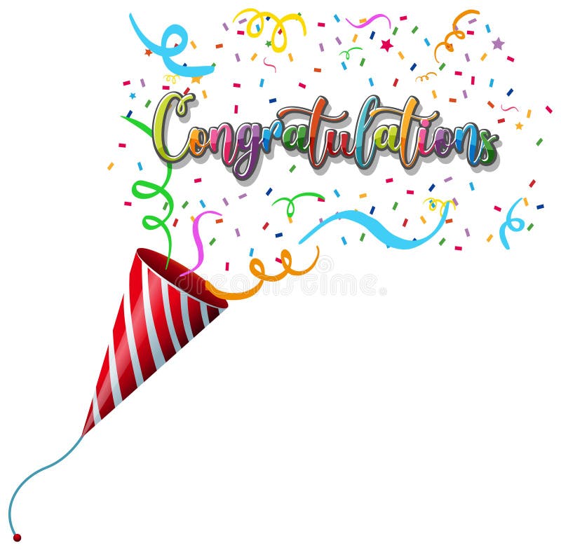 Congratulations Text Graphics for Celebrating Special Occasions Stock ...