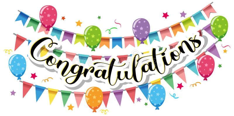 Congratulations Text Graphics for Celebrating Special Occasions Stock ...