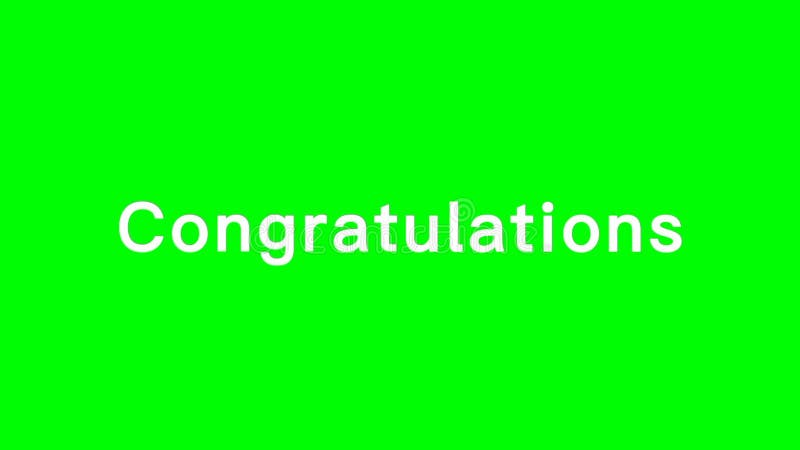 Congratulations Text Green Screen Animated Video Stock Footage - Video ...