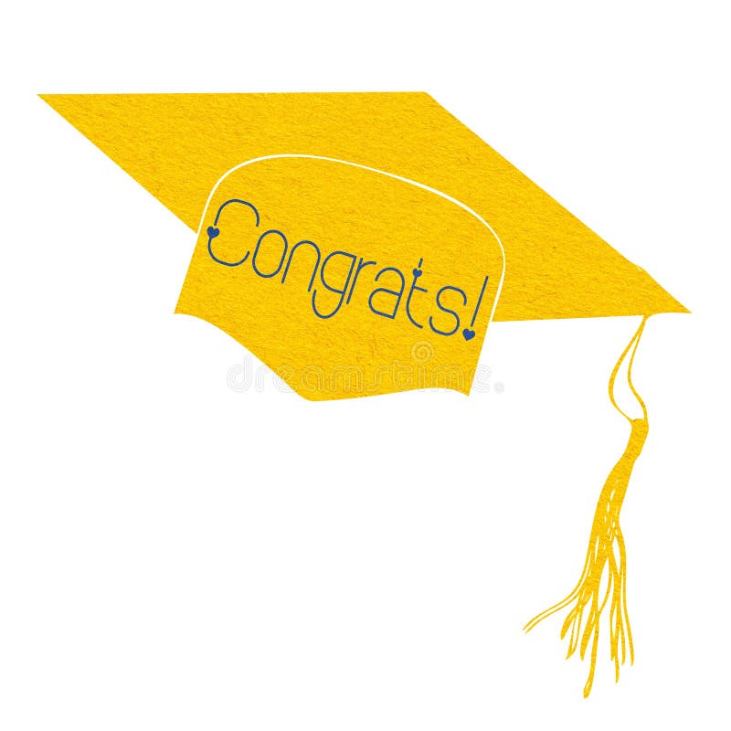 Congratulations Text Letters Graduation Hat Stock Photo - Image of ...