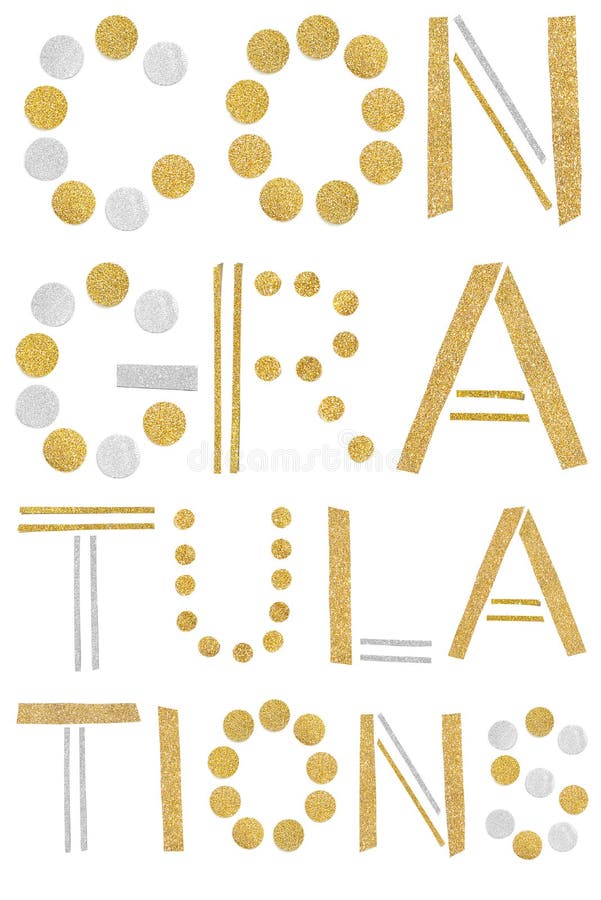 Congratulations Text Paper Cut on White Background Stock Illustration ...