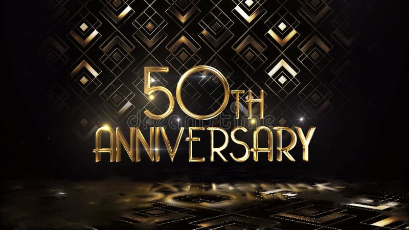 Congratulations on the 50th Anniversary in Luxury Gold Style, Awarding ...