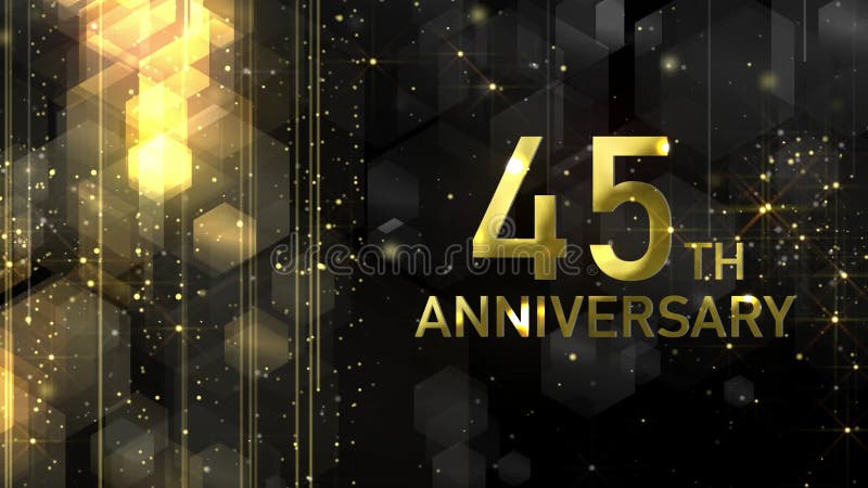 Congratulations on the 45th Birthday in Luxury Gold Style, Awarding ...