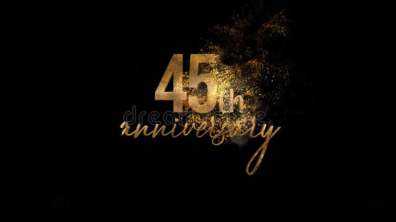 Congratulations on the 45th Anniversary in Golden Luxury Style Stock ...