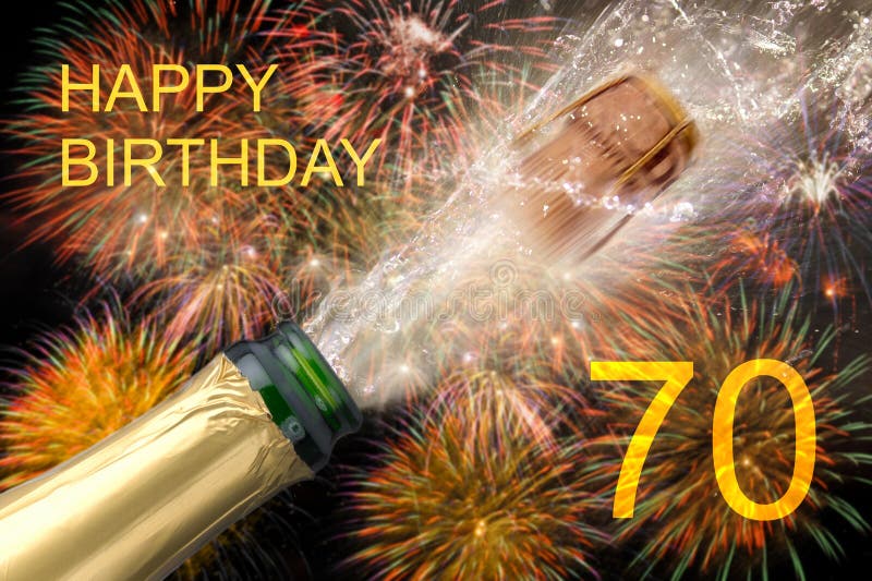 Congratulations on the 70th Birthday Stock Image - Image of greeting ...