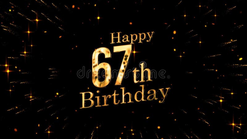 Congratulations on the 67th Birthday in Golden Luxury Style, Happy ...