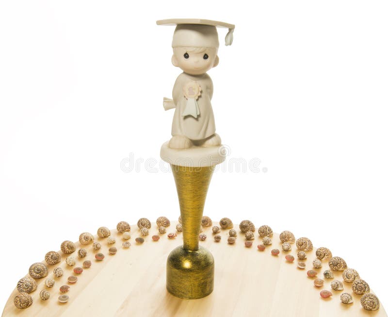 Congratulations Trophy with Sea Shell Half Circle Stock Image - Image ...