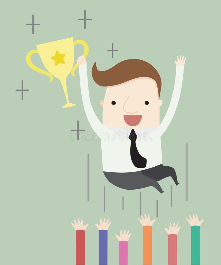 Congratulations on Winning an Award Stock Vector - Illustration of ...