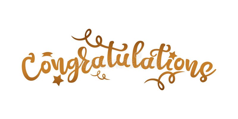 Congratulations Word Design Illustration Stock Illustration ...