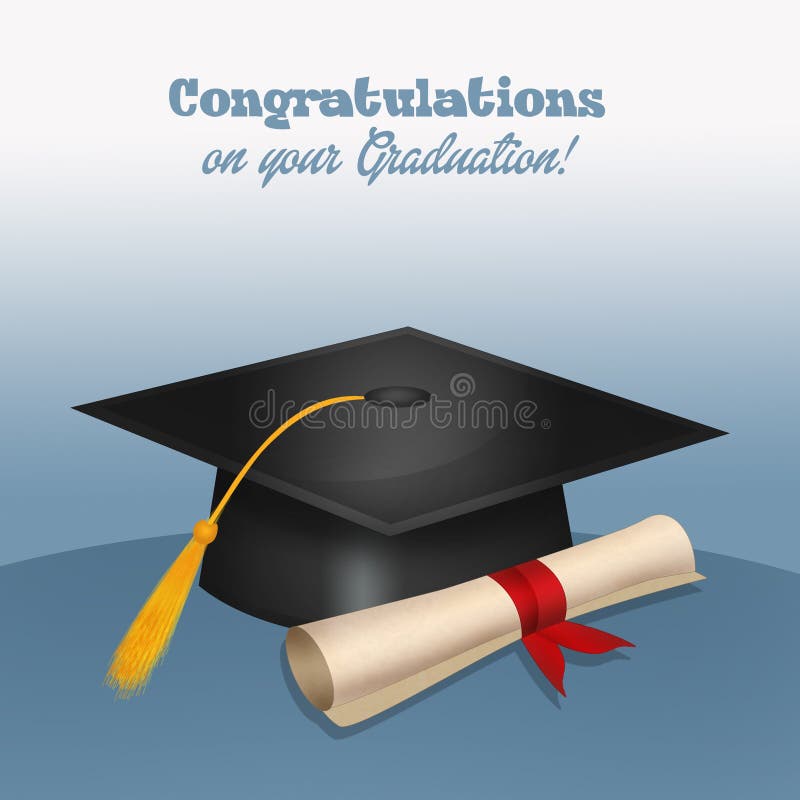 Congratulations on Your Graduation Stock Illustration - Illustration of ...