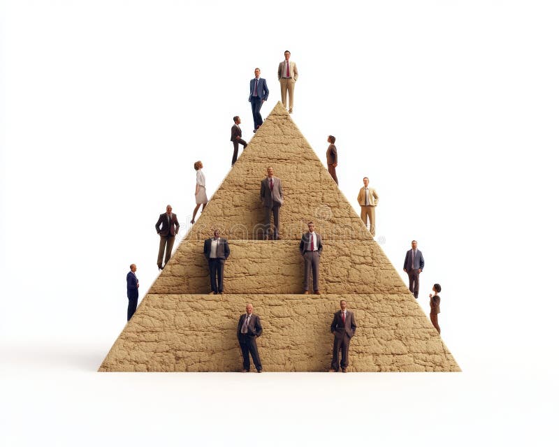 A Congregation of People Encircling a Business Pyramid Stock Photo ...
