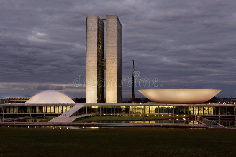 Congress Building at Night Brasilia Brazil Editorial Image - Image of ...