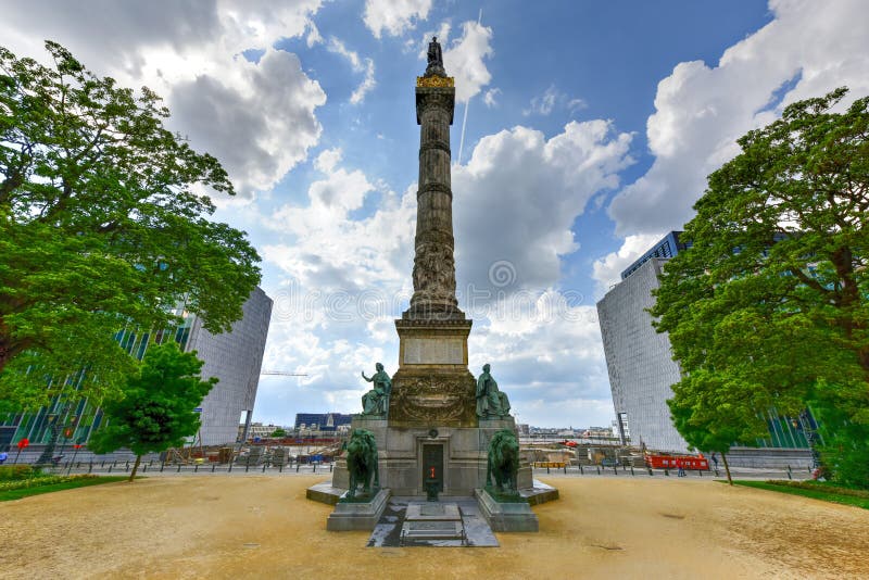 Congress Column In Brussels Stock Photo - Image of brussels, monument ...