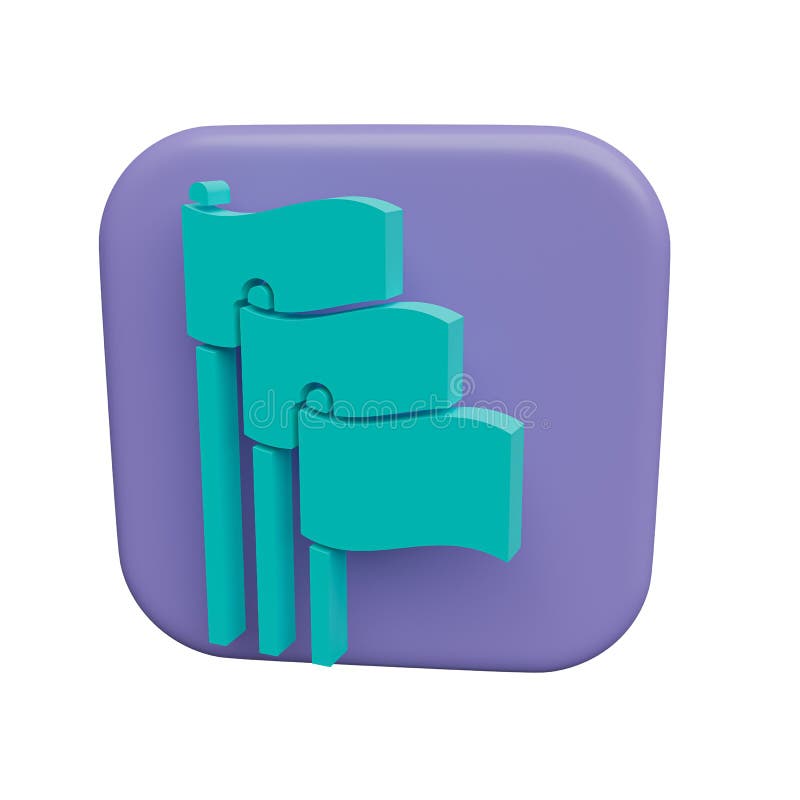 Congress, Flag 3d Icon Render Illustration Stock Illustration ...