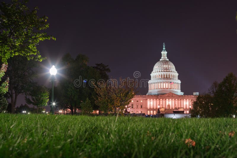 Congress at Night stock image. Image of grass, congressional - 80174819