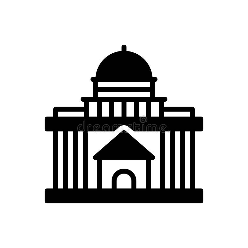 Black Solid Icon for Congressional, Parliamentary and Building Stock ...