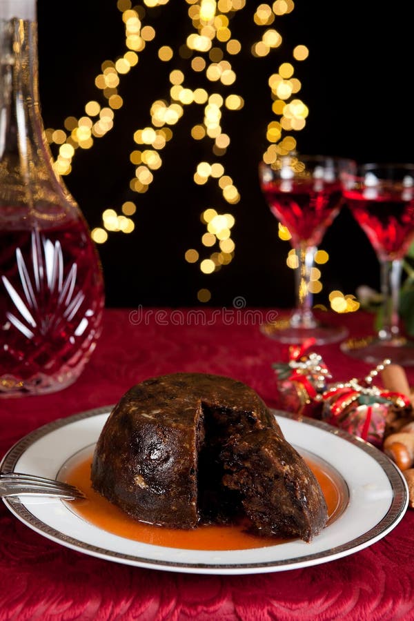 Conhaque e pudim foto de stock. Imagem de porta, natal - 21196276