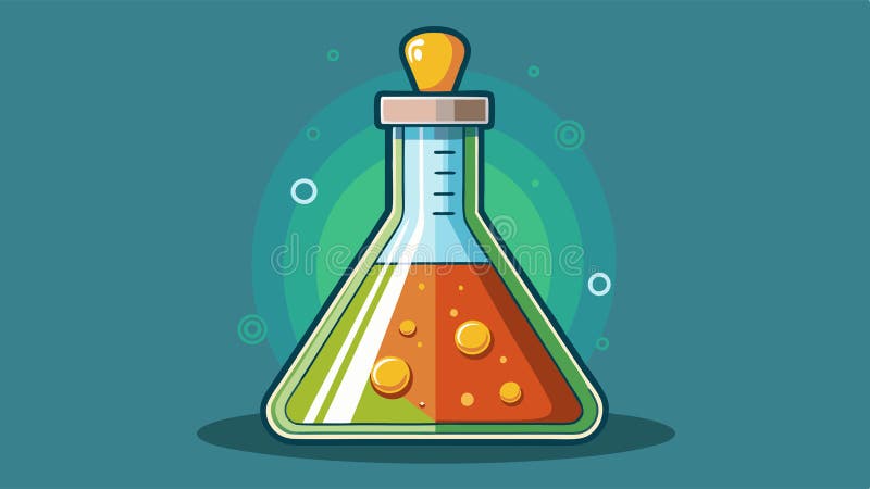 Conical Flask with Chemical Stock Vector - Illustration of chemical ...