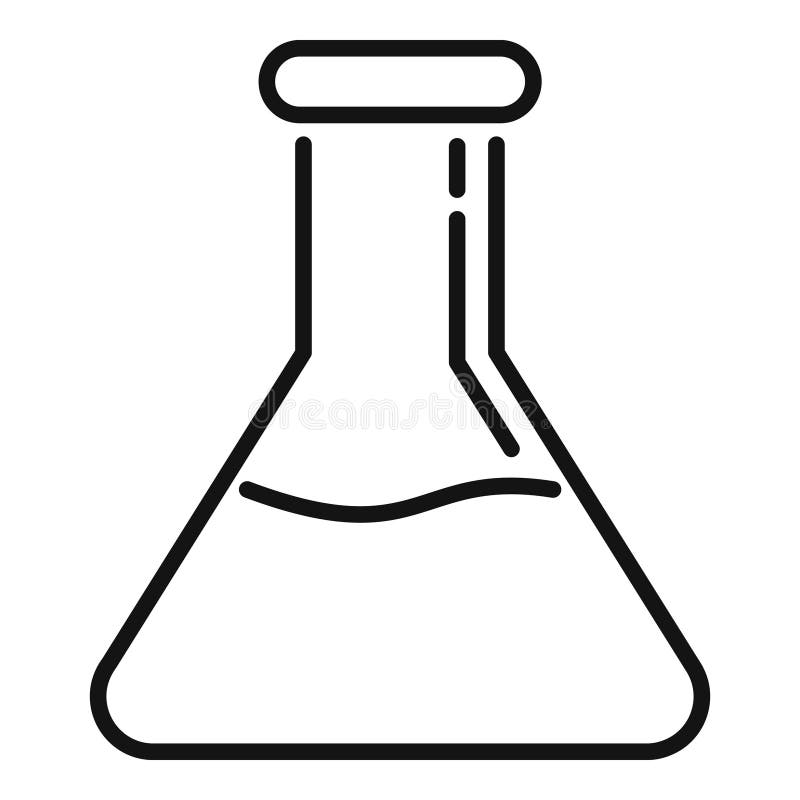 Conical Flask Containing Chemical Substance for Experimentation Stock ...