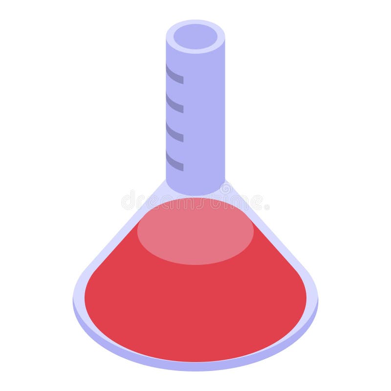 Conical Flask Holding Red Liquid for a Chemistry Experiment Stock ...