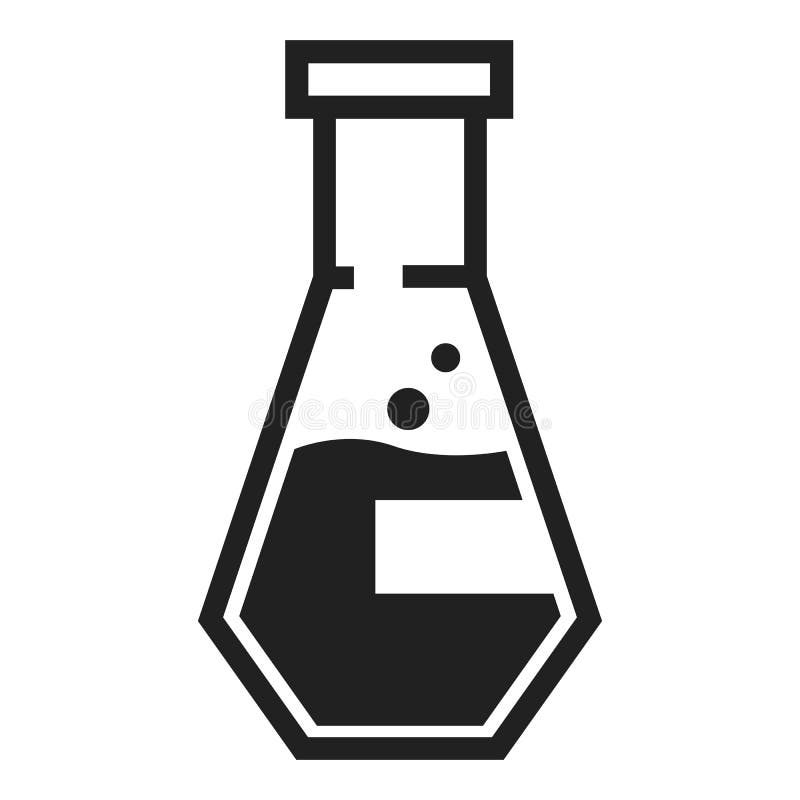 Conical Flask Icon, Simple Style Stock Vector - Illustration of ...