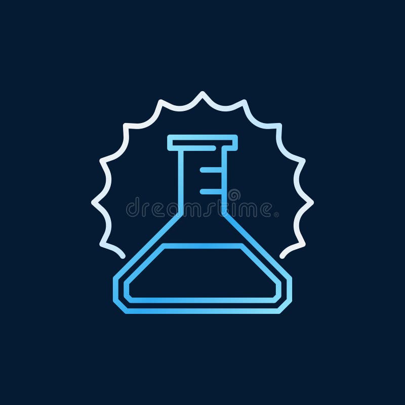 Conical Flask Outline Colored Vector Icon Or Design Element Stock ...