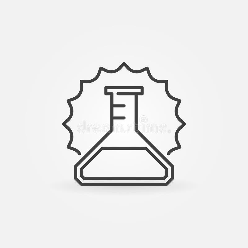 Conical Flask Outline Concept Minimal Icon - Vector Symbol Stock Vector ...