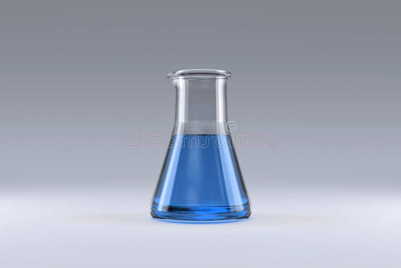 Conical Flask with Solution Stock Image - Image of arranged, glassware ...