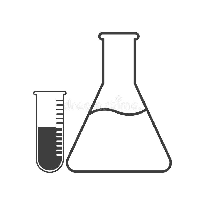 Conical Flask Vector Icon Isolated on White Background Stock Vector ...