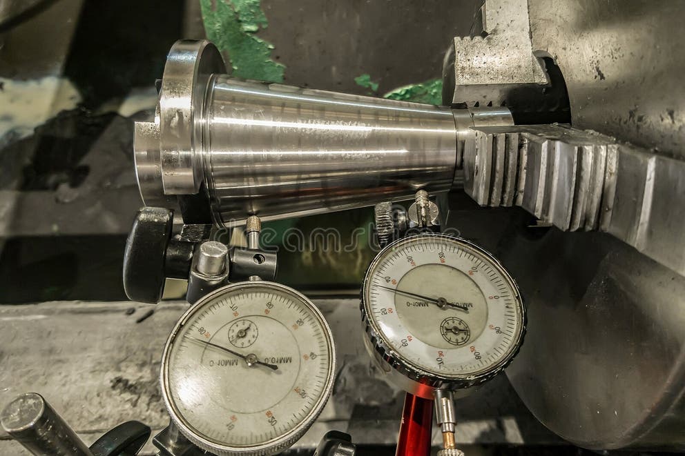 The Conical Mandrel is Set on Two Indicators for Further Processing on ...