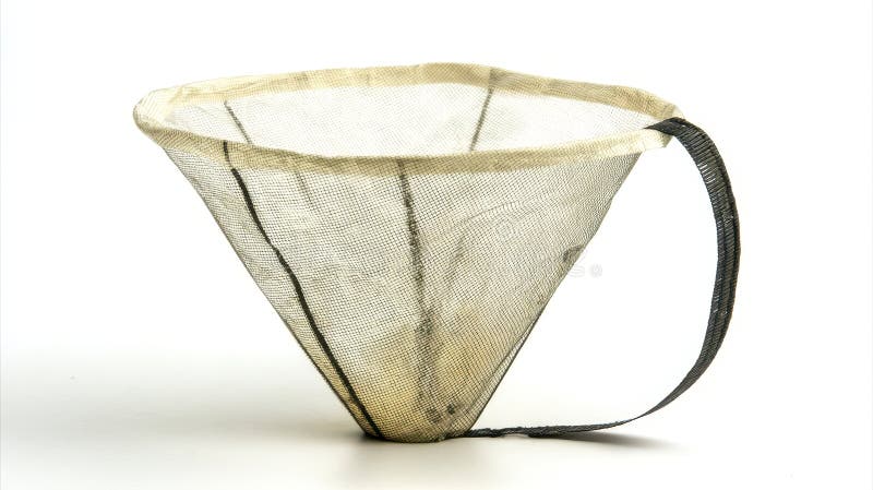 Conical Mesh Net with Handle Stock Illustration - Illustration of brown ...