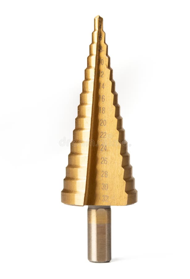 Conical Step Drill for Drilling Holes of Different Diameters, Isolated ...