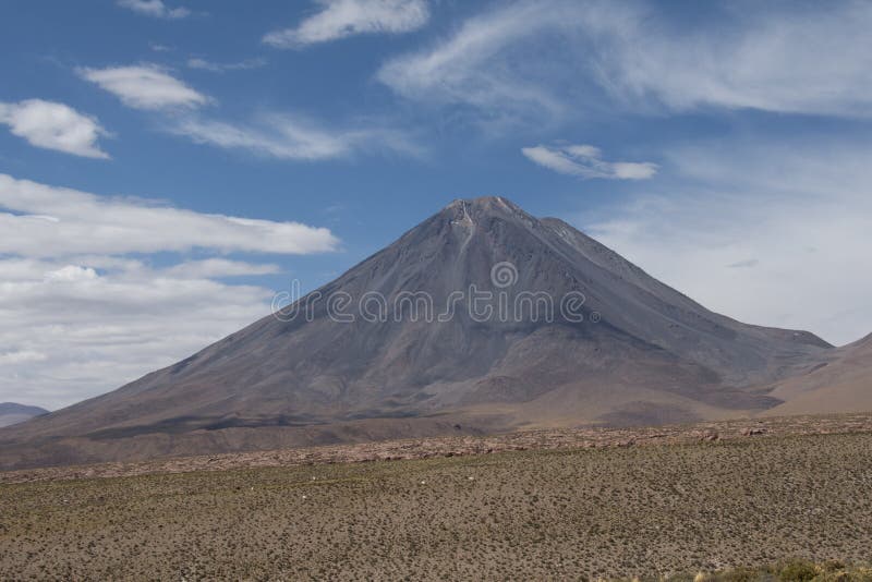 Conical Volcano in the Andes, Chile Stock Image - Image of nature ...