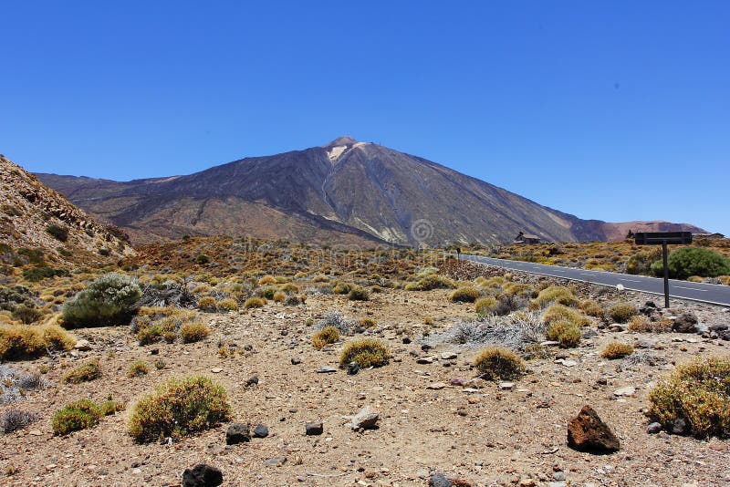 The Conical Volcano Mount Teide or El Teide Stock Photo - Image of lava ...