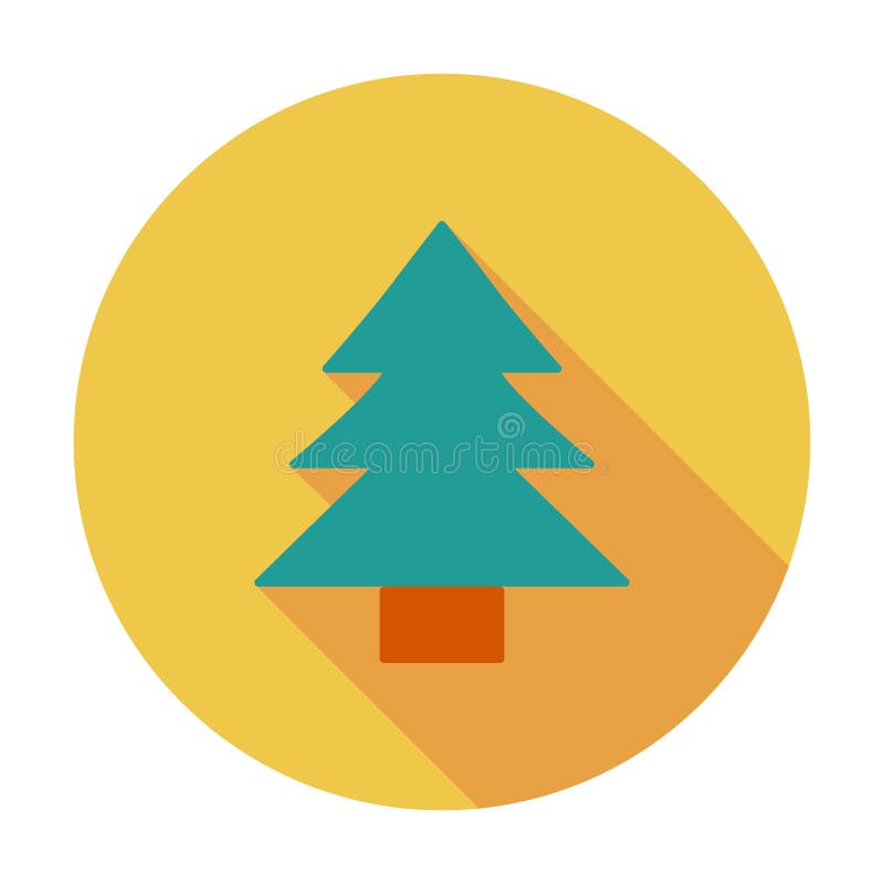 Conifer vector flat icon stock vector. Illustration of pine - 103524401