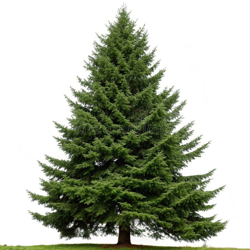 Conifer Tree Isolated on Transparent Background Stock Illustration ...
