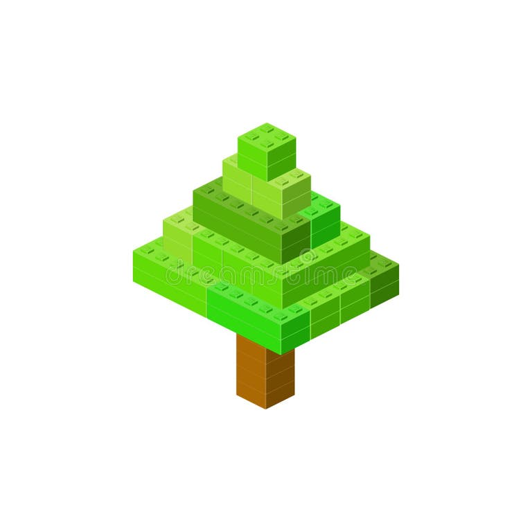 Coniferous Triangular Tree on White Background. Vector Stock Vector ...