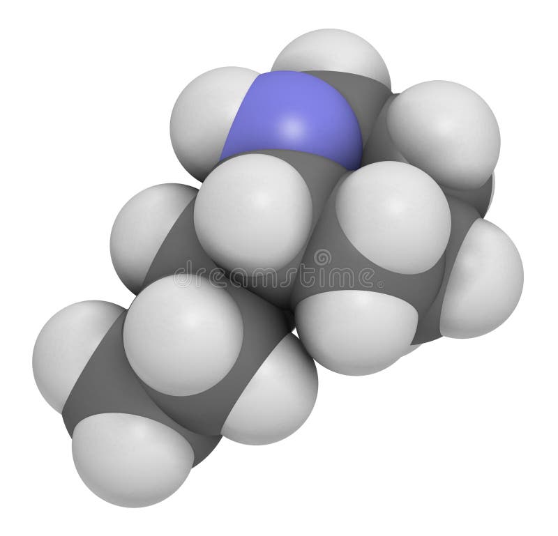 Coniine Herbal Toxin Molecule. Present in Poison Hemlock Conium ...