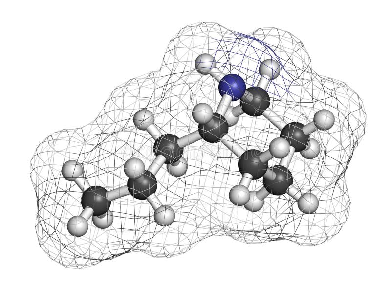 Coniine Herbal Toxin Molecule. Present in Poison Hemlock Conium ...