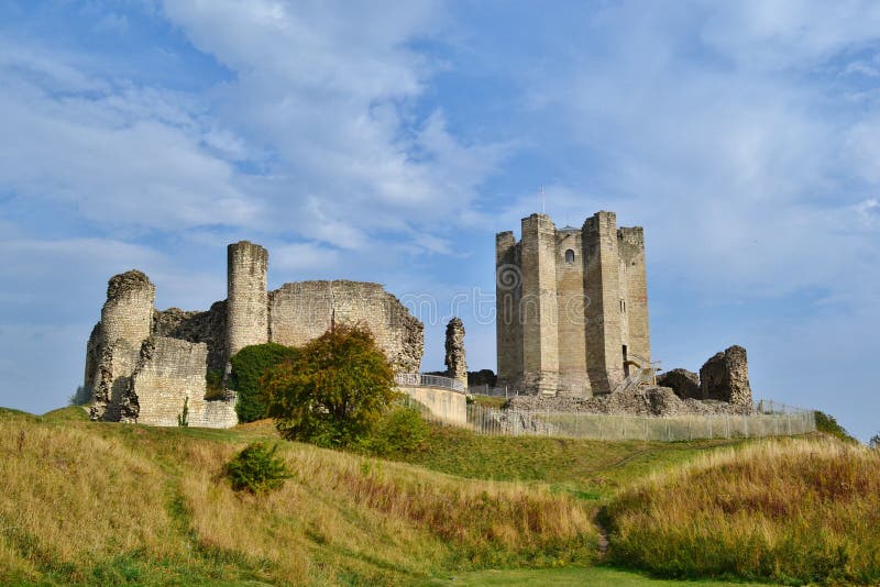 Conisbrough Castle stock photo. Image of historic, battlements - 21524076